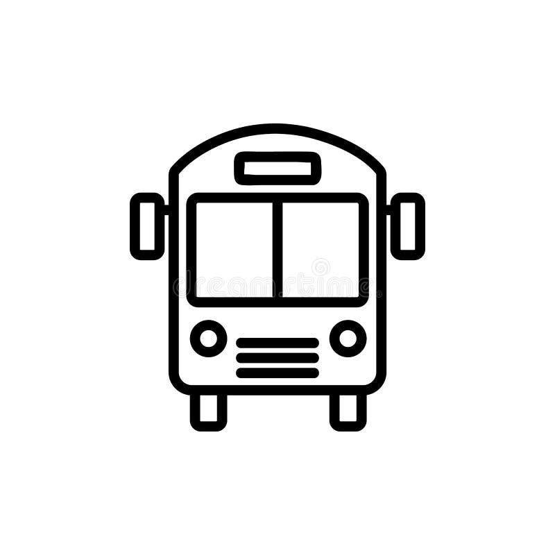 School Bus Icon Vector. Isolated Contour Symbol Illustration Stock ...