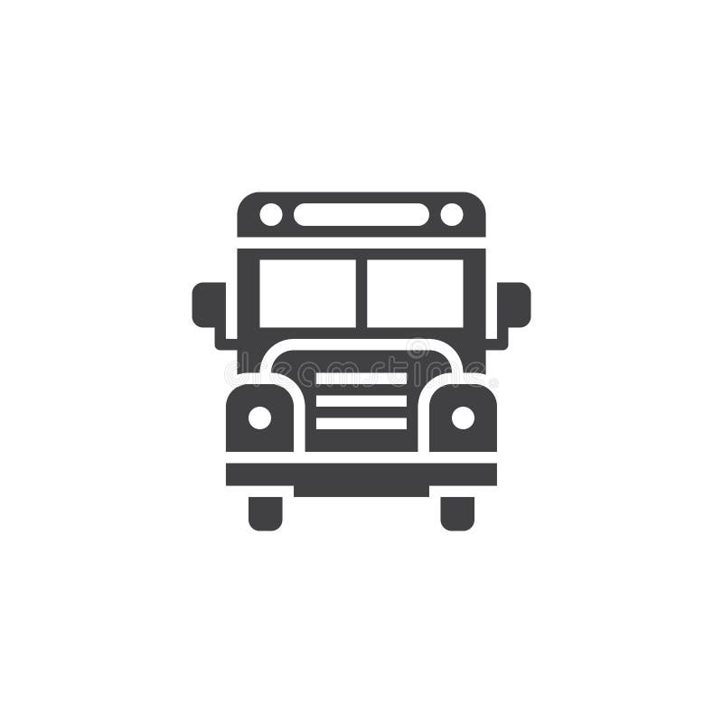 School Bus Icon Vector, Solid Logo, Pictogram Isolated on White, Pixel ...