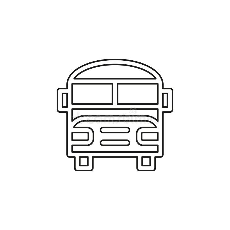 School Bus Icon - Vector Transportation Vehicle Stock Vector ...