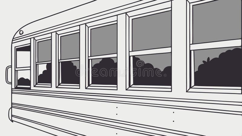 School Bus Illustration, Symbolizing Education, Transport, and Student ...