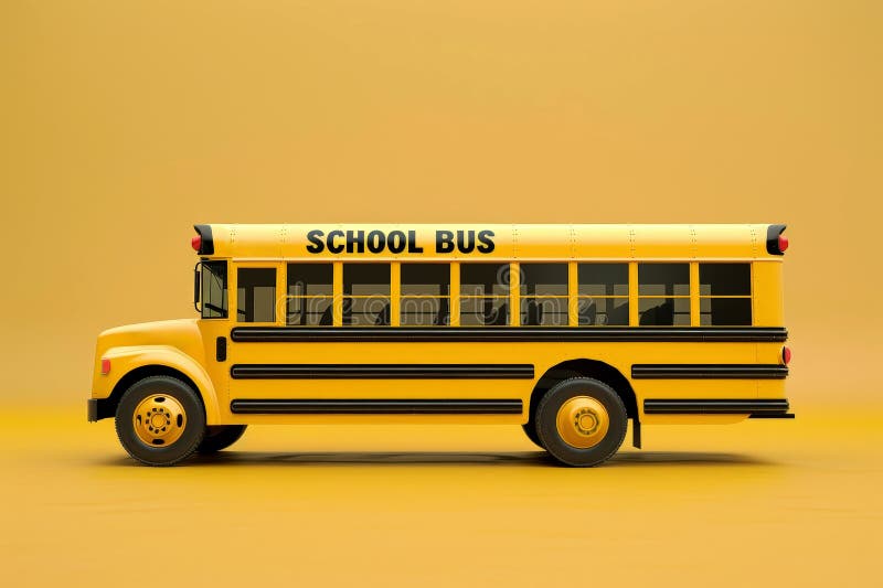 School Bus Isolated on Transparent Background - Generative AI Stock ...