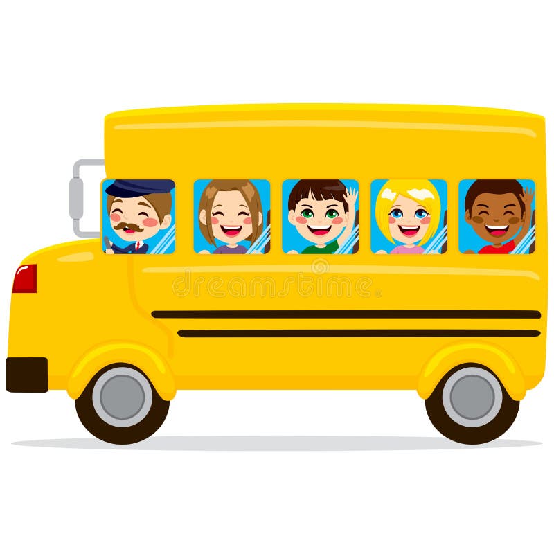 School Bus Kids stock vector. Illustration of people - 41181233