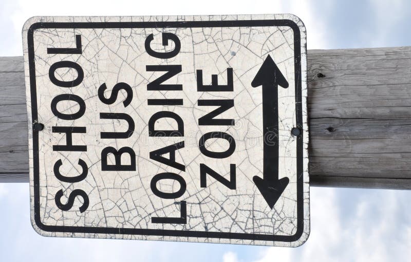 School bus loading sign stock image. Image of kids, direction - 40620503