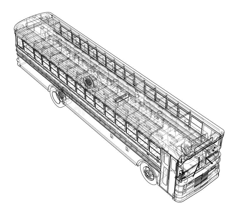 Blueprint School Bus Stock Illustrations – 79 Blueprint School Bus ...