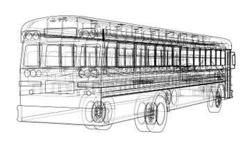 Blueprint School Bus Stock Illustrations – 80 Blueprint School Bus ...
