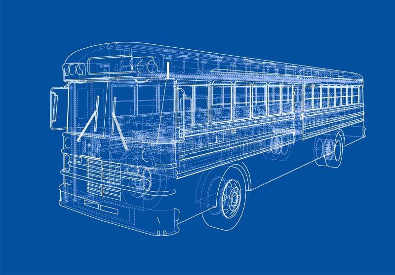School bus outline vector stock vector. Illustration of line - 106336019