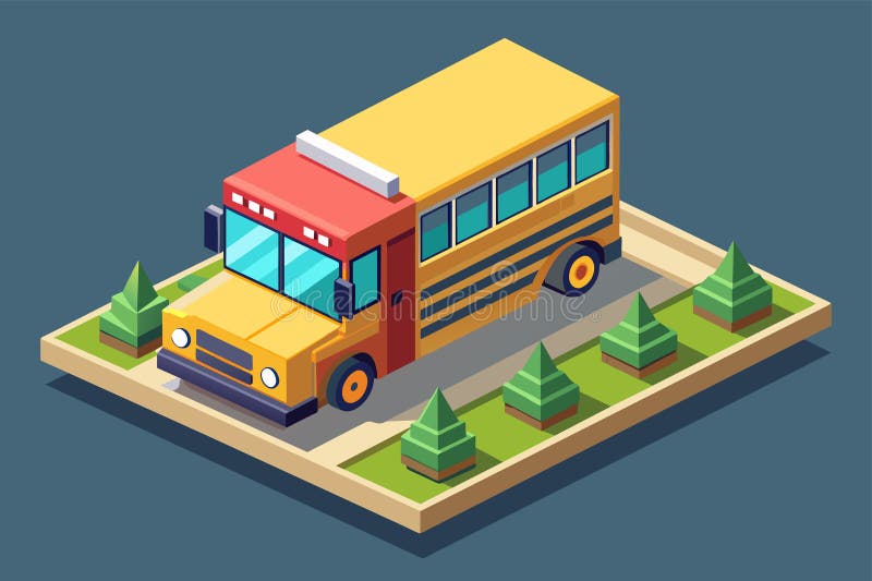 A School Bus is Parked in a Spacious Parking Lot, School Bus ...