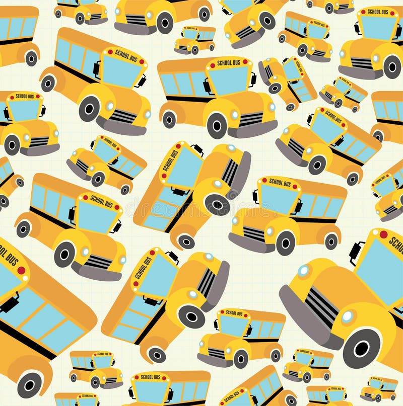 School bus pattern stock vector. Illustration of back - 26690858