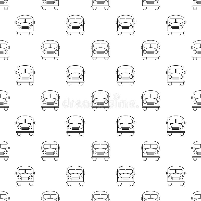 School Bus Pattern Vector Seamless Stock Vector - Illustration of ...