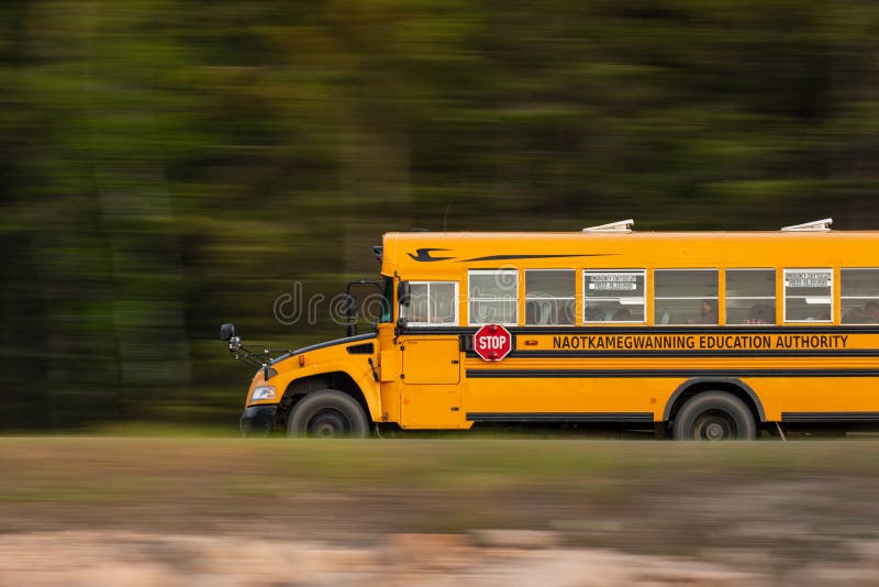 School Bus on the Road editorial stock photo. Image of road - 154639543