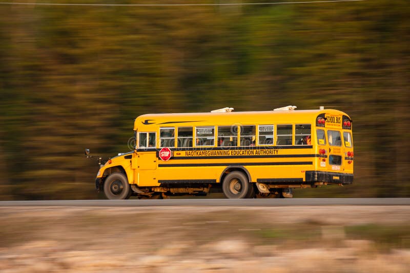 School Bus on the Road editorial stock image. Image of safety - 154639669