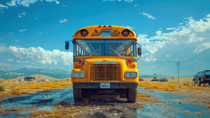 School Bus on the Road To School Stock Footage - Video of learn ...