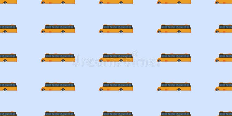 School Bus Seamless Pattern Vector. School Pattern Background. Stock ...