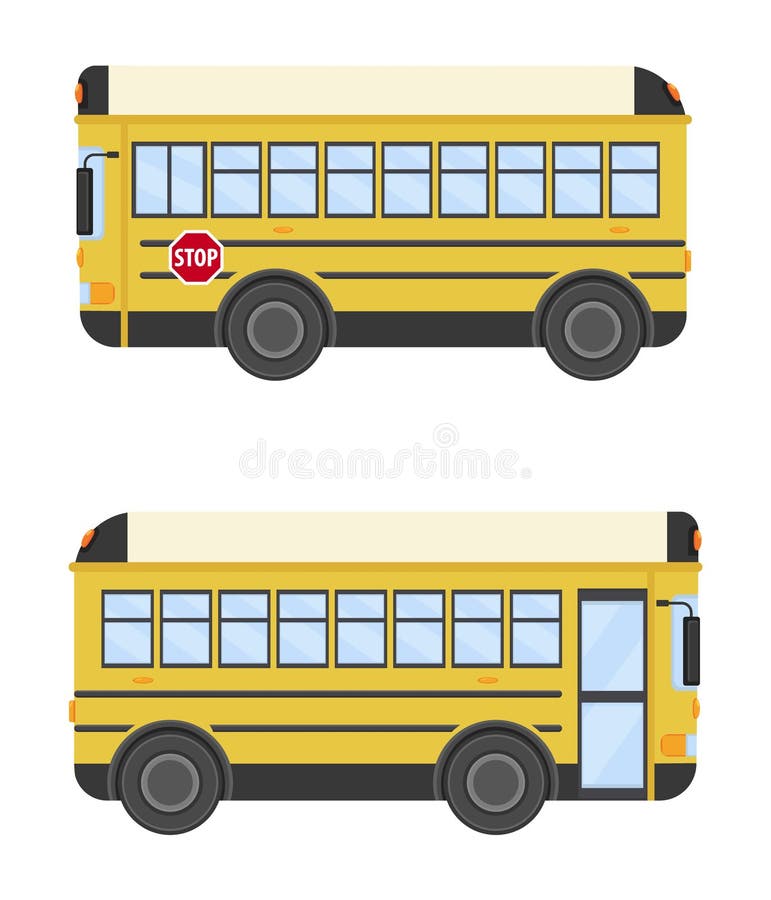 School bus side view stock vector. Illustration of school - 229905156