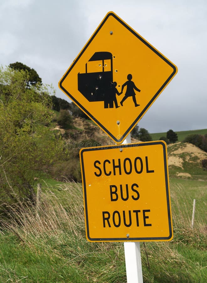 School bus sign stock photo. Image of silhouette, warning - 36026636