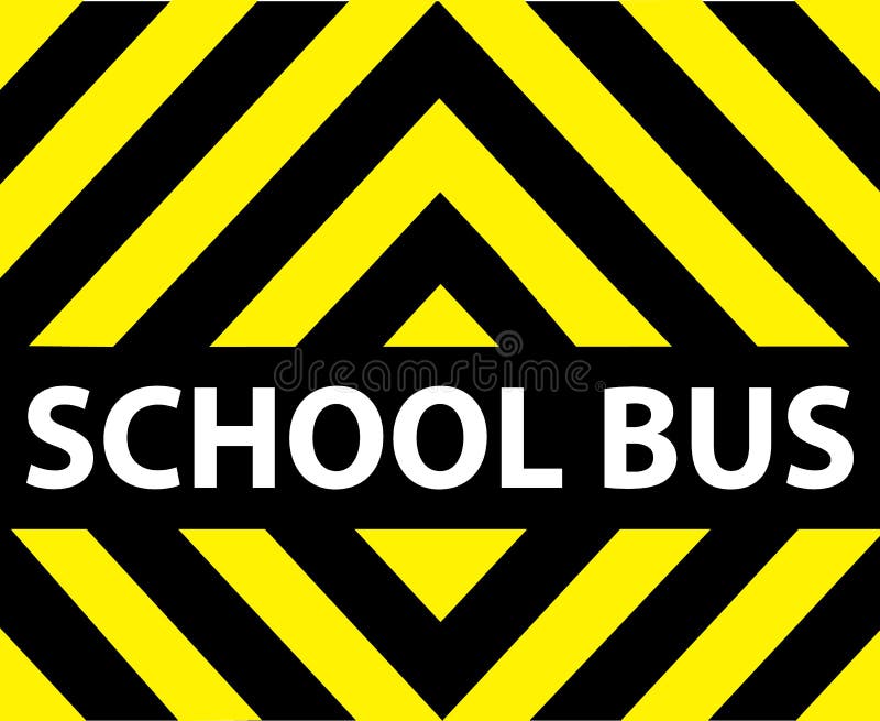 School Bus Icon on a Yellow and Black Sign Stock Vector - Illustration ...