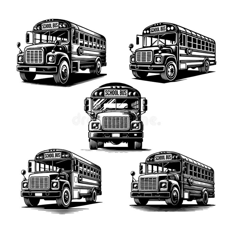 School Bus Silhouette, Back To School. School Bus Vector Illustration ...