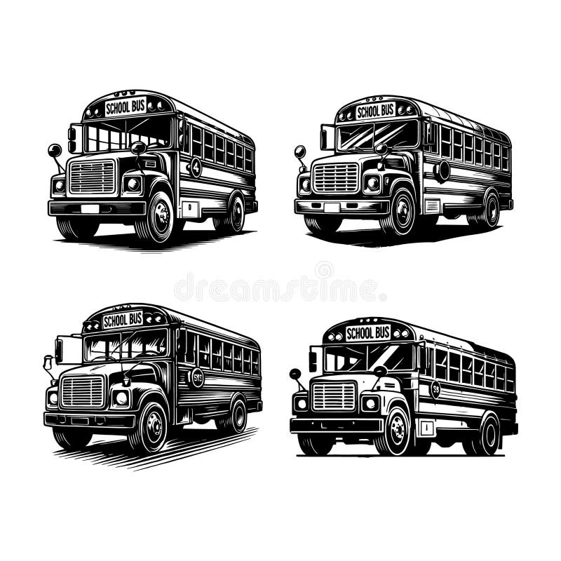 School Bus Silhouette, Back To School. School Bus Vector Illustration ...