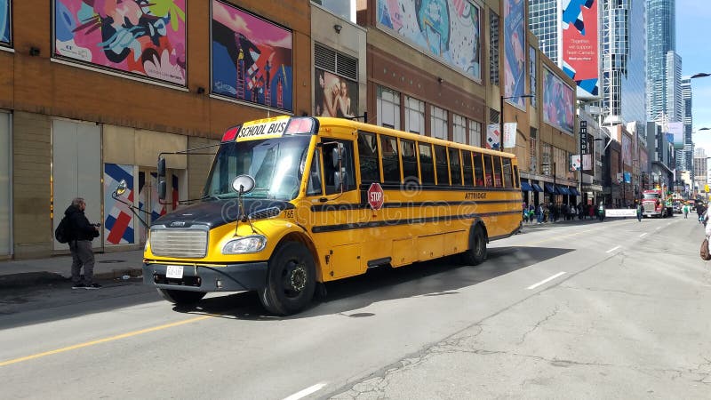 School Bus during St. Patrick`s Day Parade Editorial Photography ...
