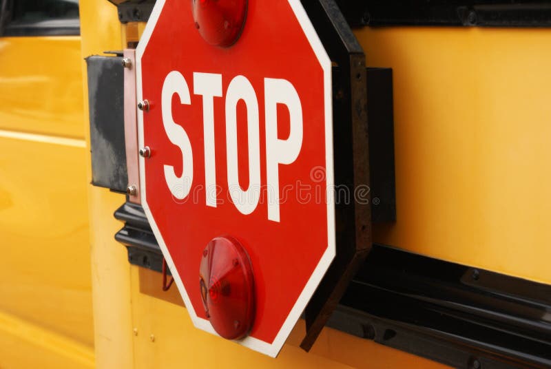 School Bus Stop Sign stock image. Image of elementary - 79551819