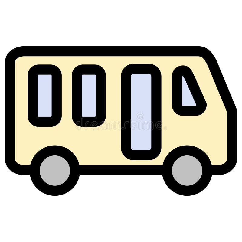 School Bus Symbol - Modern Education or Office Icon Symbol Stock ...