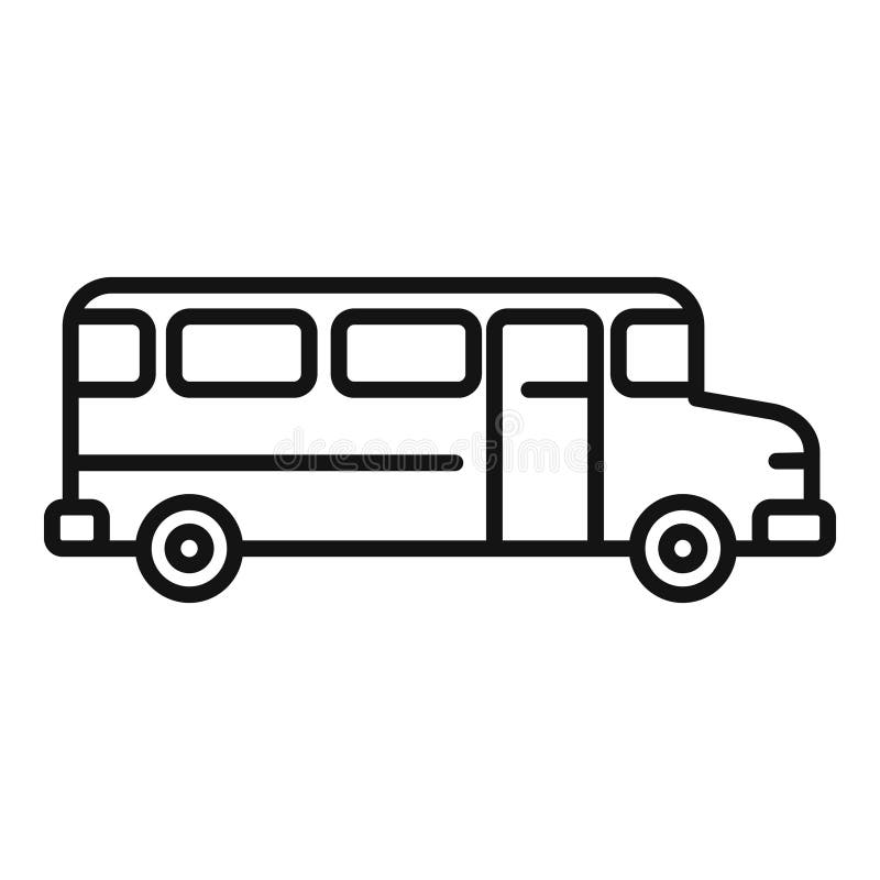 School Bus Taking Kids To School Icon Stock Vector - Illustration of ...