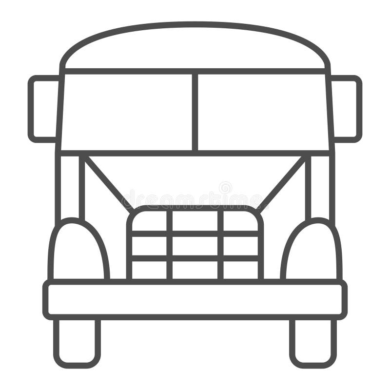 School Bus Outline Vector Black And White School Bus. Contour Back...