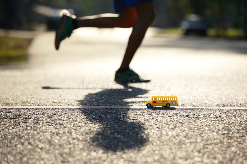 School Bus Toy Model and Math Formular. Stock Image - Image of line ...