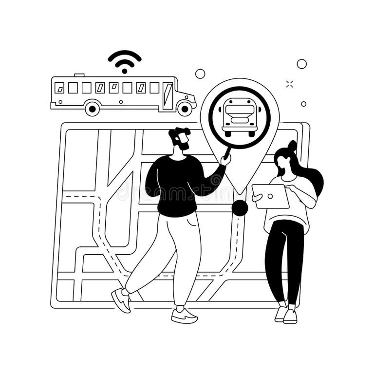 Bus Tracking System Stock Illustrations – 180 Bus Tracking System Stock ...