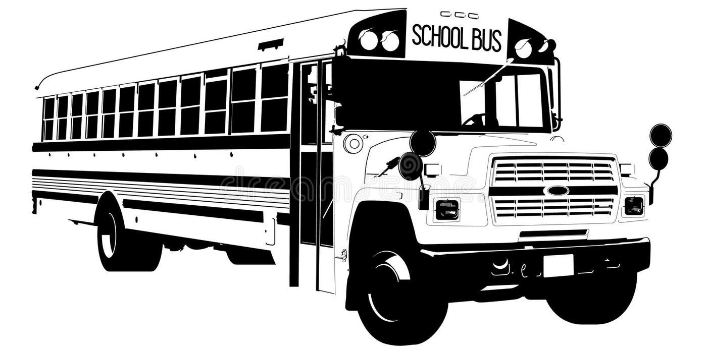 School Bus Silhouette Stock Illustrations – 6,710 School Bus Silhouette ...