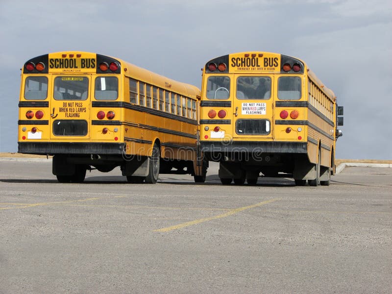 School Buses - back end stock image. Image of children - 8543251