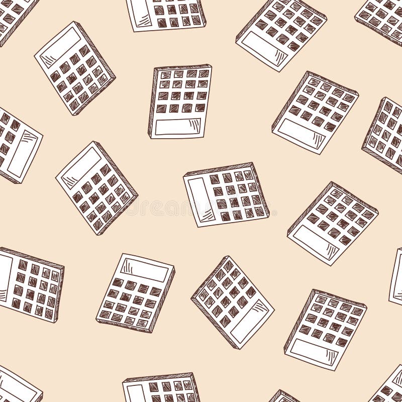 School Calculator Seamless stock vector. Illustration of draw - 156156692