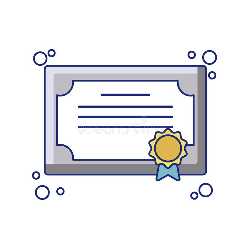 Certificate School Education Learning Flat Style Stock Vector ...