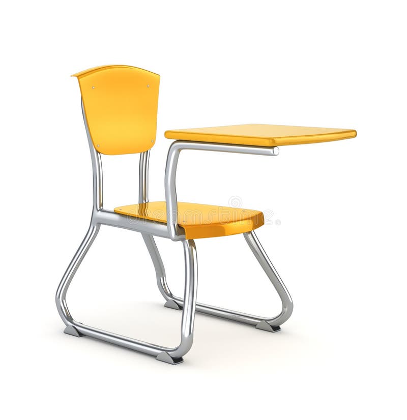 School Chair And Table For A Single Person Stock Illustration ...