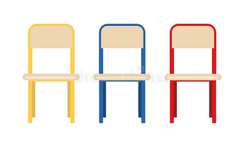 School Chair Vector Set Clipart Stock Vector - Illustration of ...