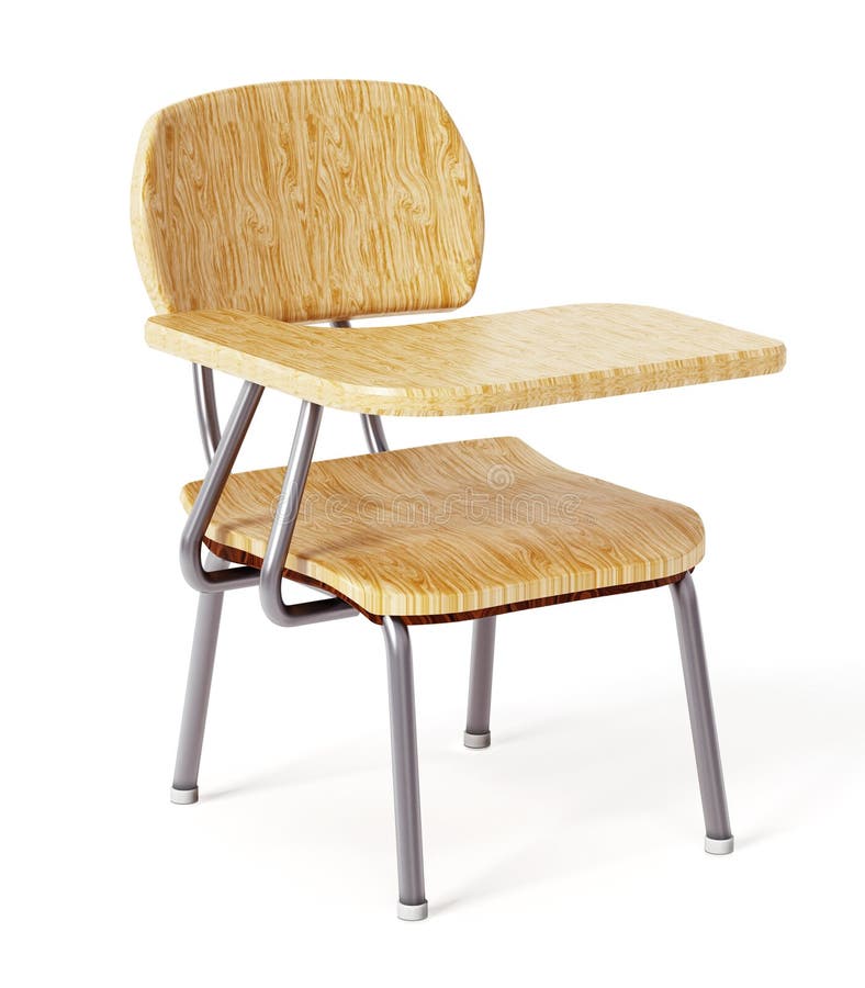 School Chair and Table for a Single Person Stock Illustration ...