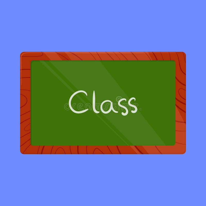 School Chalk Board Illustration Vector. Classroom Wooden Chalkboard ...