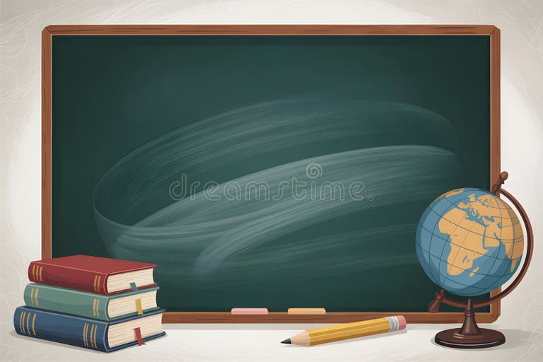 School Chalkboard Background with Soft Gradient and Subtle Educational ...