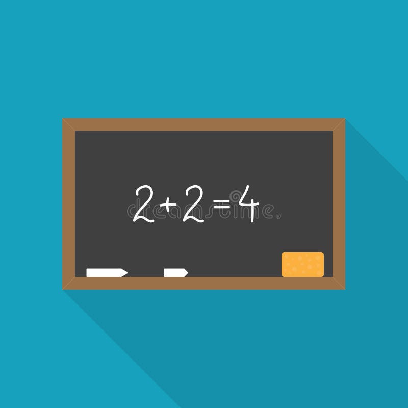 School Chalkboard, Blackboard Icon Stock Vector - Illustration of draw ...