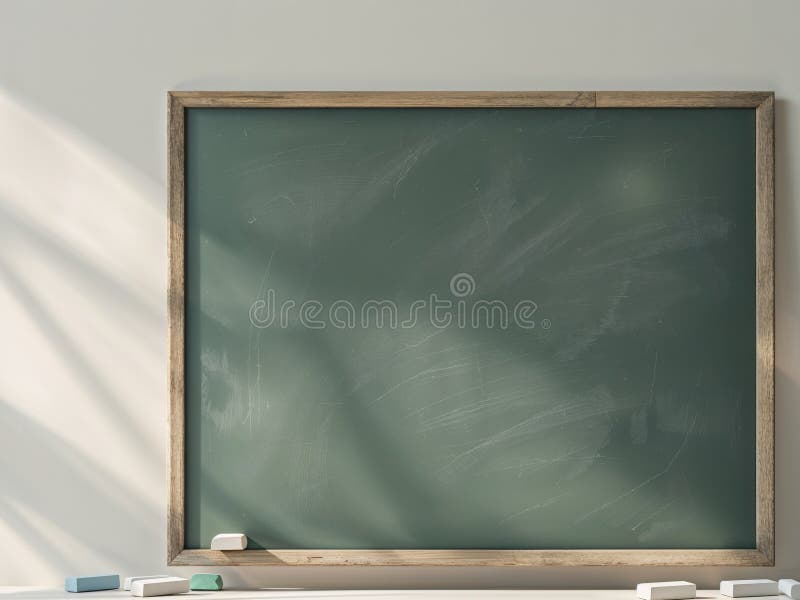 School Chalkboard Mockup in the Classroom Stock Image - Image of ...