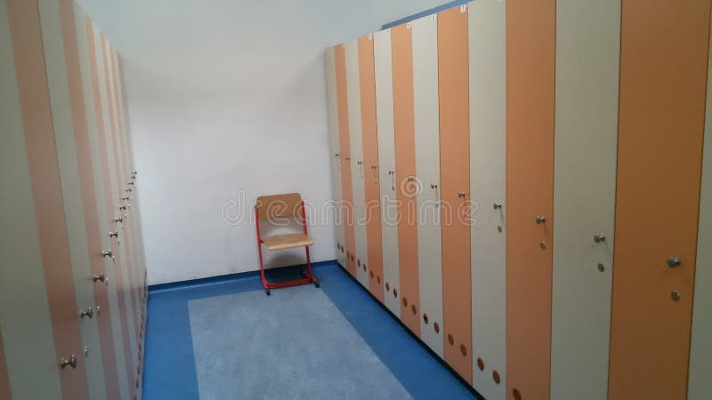 School changing room stock image. Image of elementary - 50638829