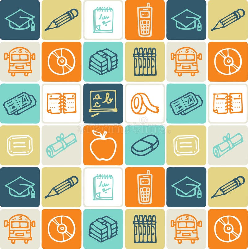 School icons set stock vector. Illustration of school - 10202656