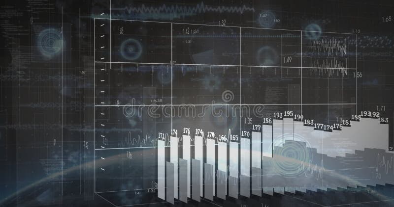 In School, Child Creating Animation with Digital Bar Graph and Data ...