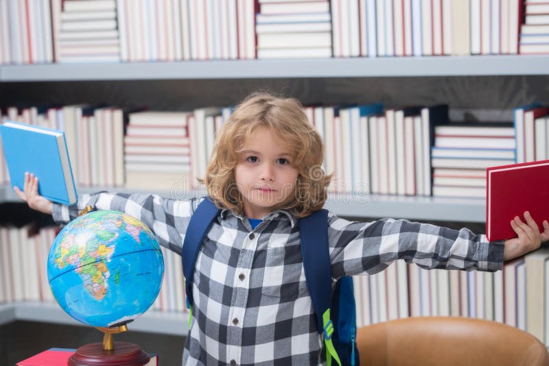 School Child Studying in Classroom at Elementary School. Kid Studying ...