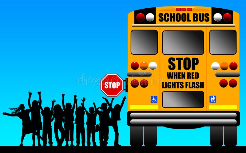 Stop Red Lights Flash School Bus Stock Illustrations – 5 Stop Red ...