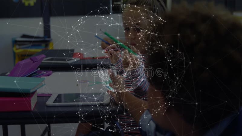 In School, Children Interacting with Digital Network Animation in ...