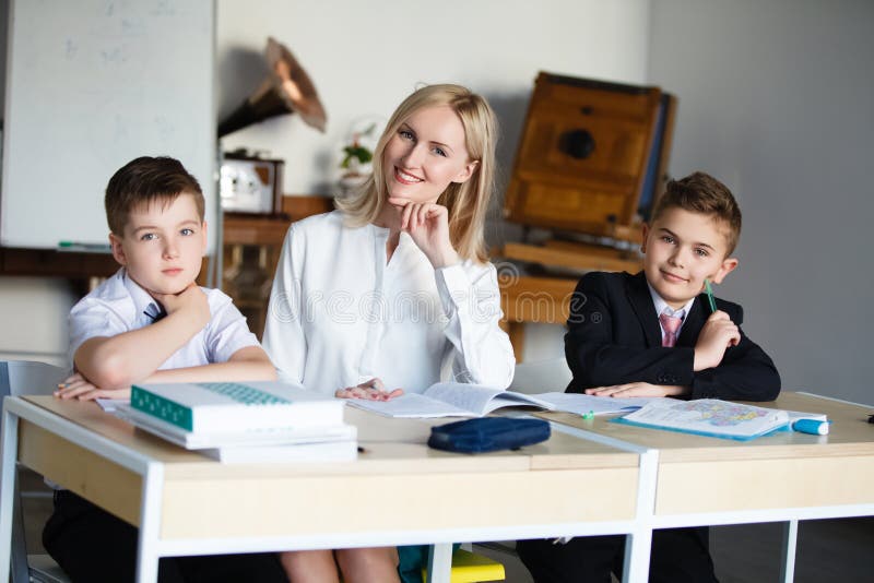 School. Children Learn in School. Training Students Stock Photo - Image ...