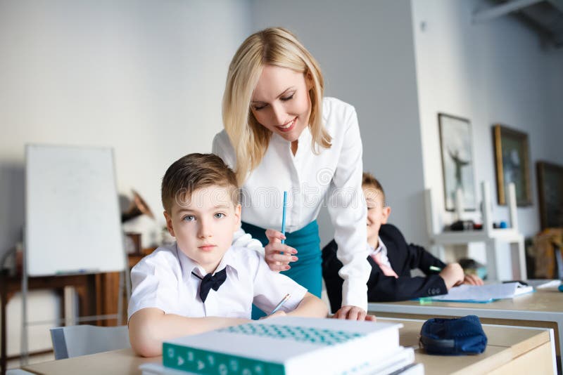 School. Children Learn in School. Training Students Stock Photo - Image ...
