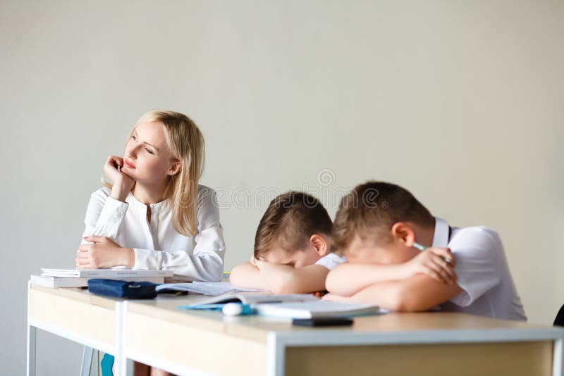 School. Children Learn in School. Training Students Stock Image - Image ...