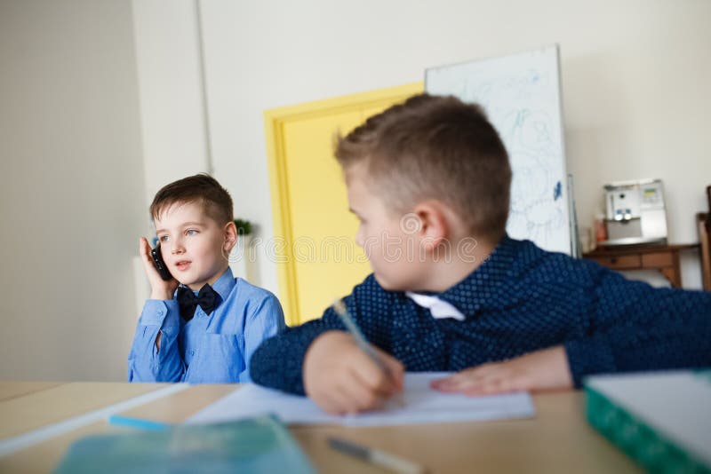 School. Children Learn in School. Training Students Stock Image - Image ...